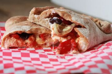 Vegetarian Mediterranean Calzones - Oh My Veggies