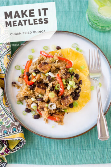 Cuban Fried Quinoa with Black Beans and Tempeh Recipe