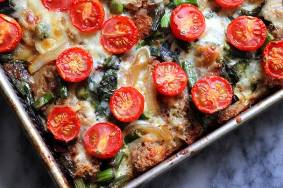 Spring Vegetable Strata From OhMyVeggies.com