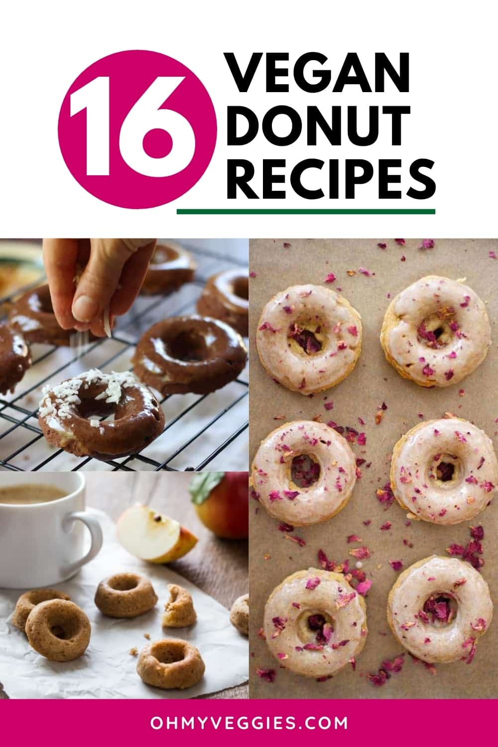 16 Drool-Worthy Vegan Donut Recipes | Oh My Veggies