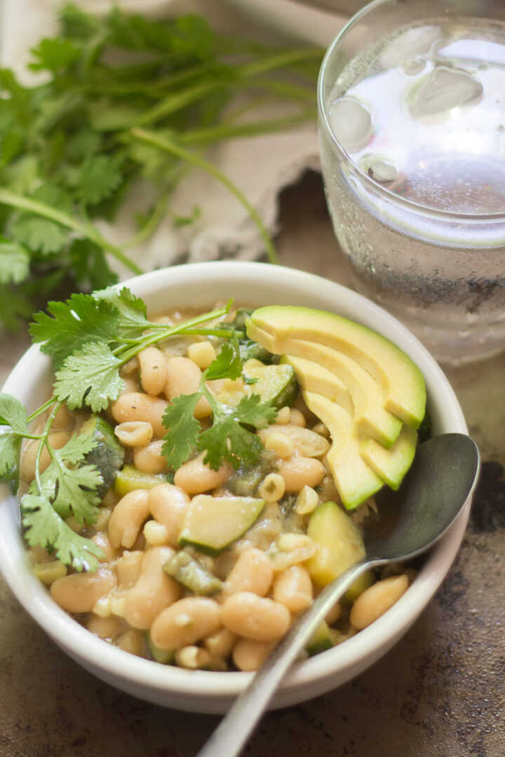 Chili Blanco with Summer Veggies and Ale By OhMyVeggies.com