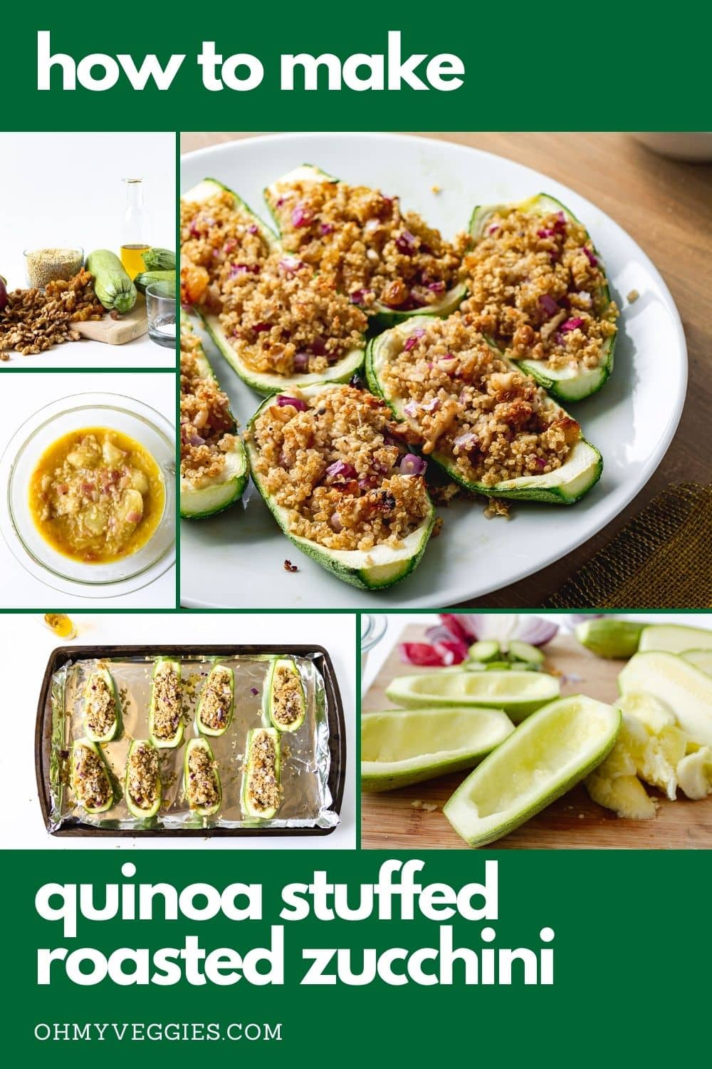 Healthy Stuffed Zucchini - Oh My Veggies