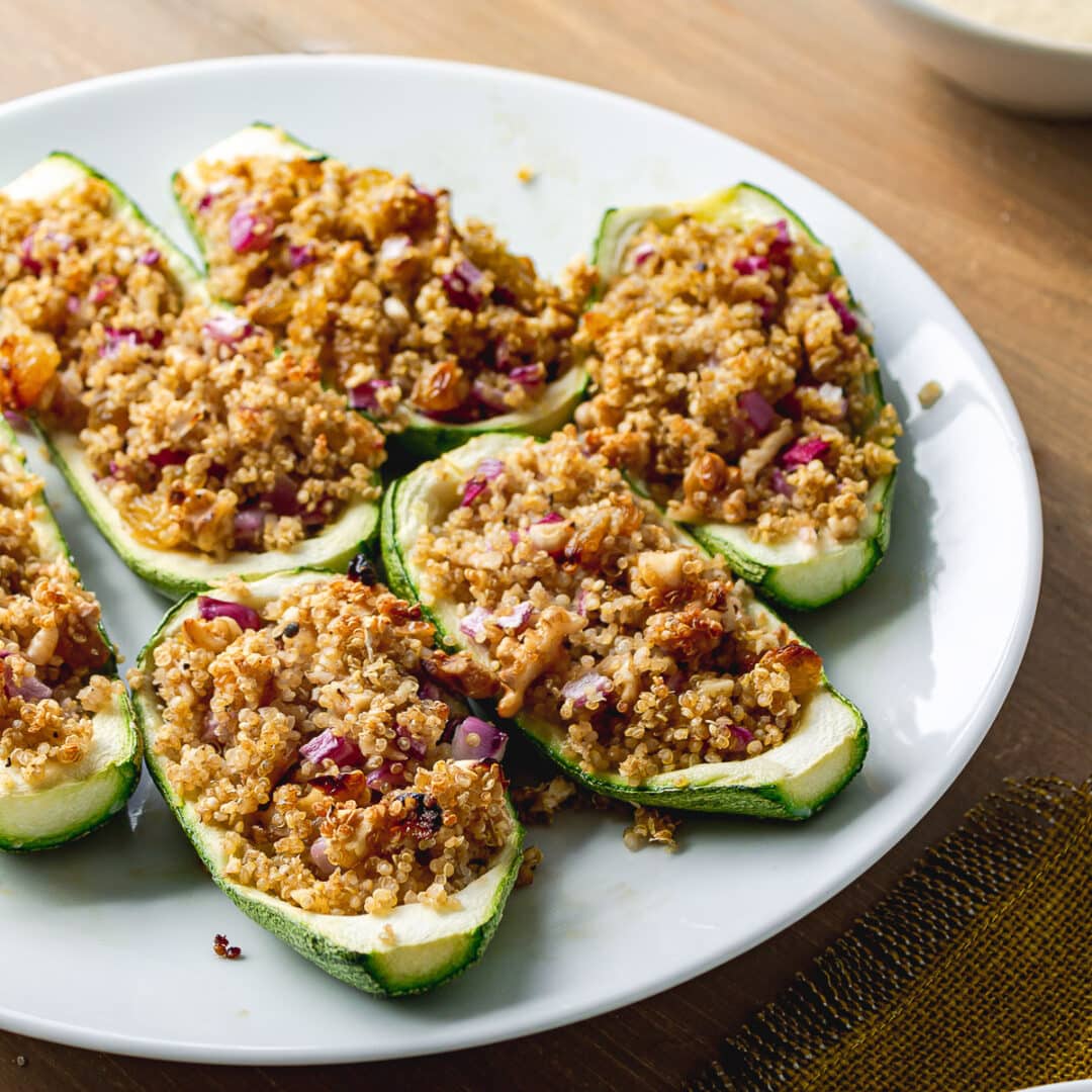 Healthy Stuffed Zucchini - Oh My Veggies