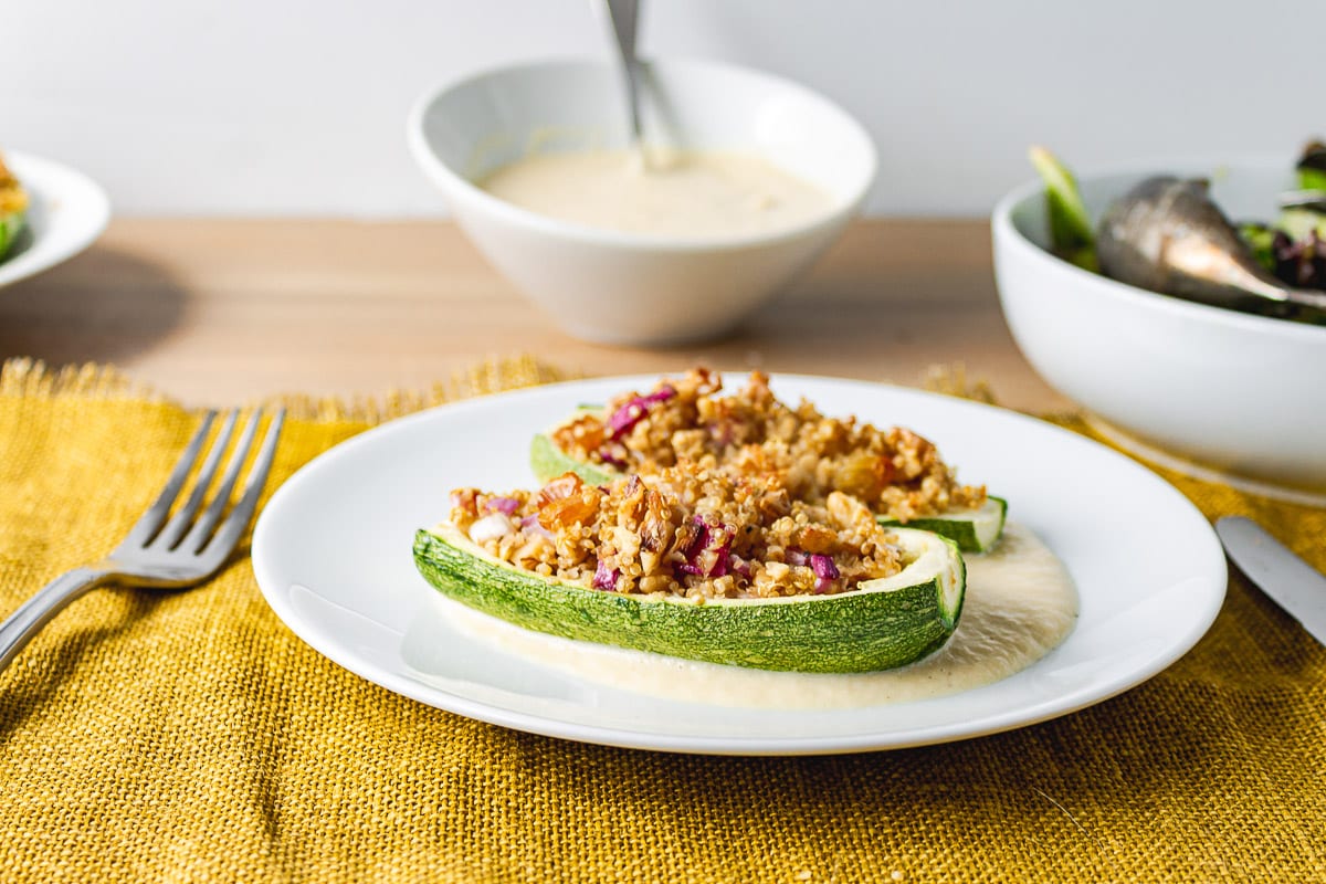 Healthy Stuffed Zucchini - Oh My Veggies