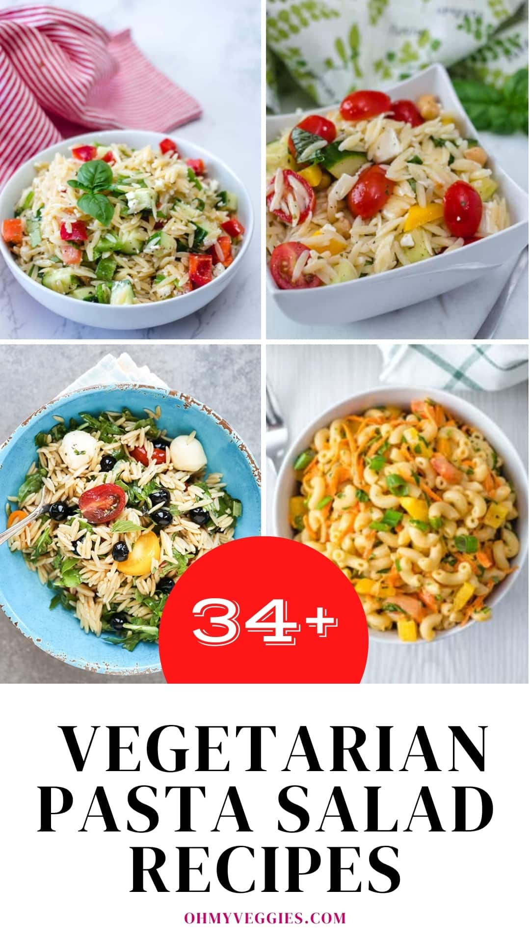34+ Vegetarian Pasta Salad Recipes - Oh My Veggies