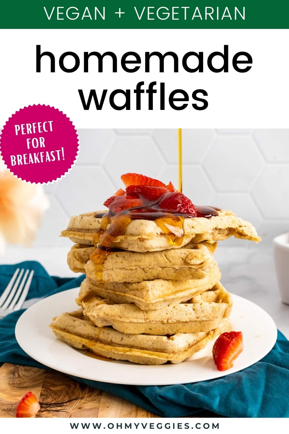 Vegan Waffles - Great for Meal Prepping - Oh My Veggies