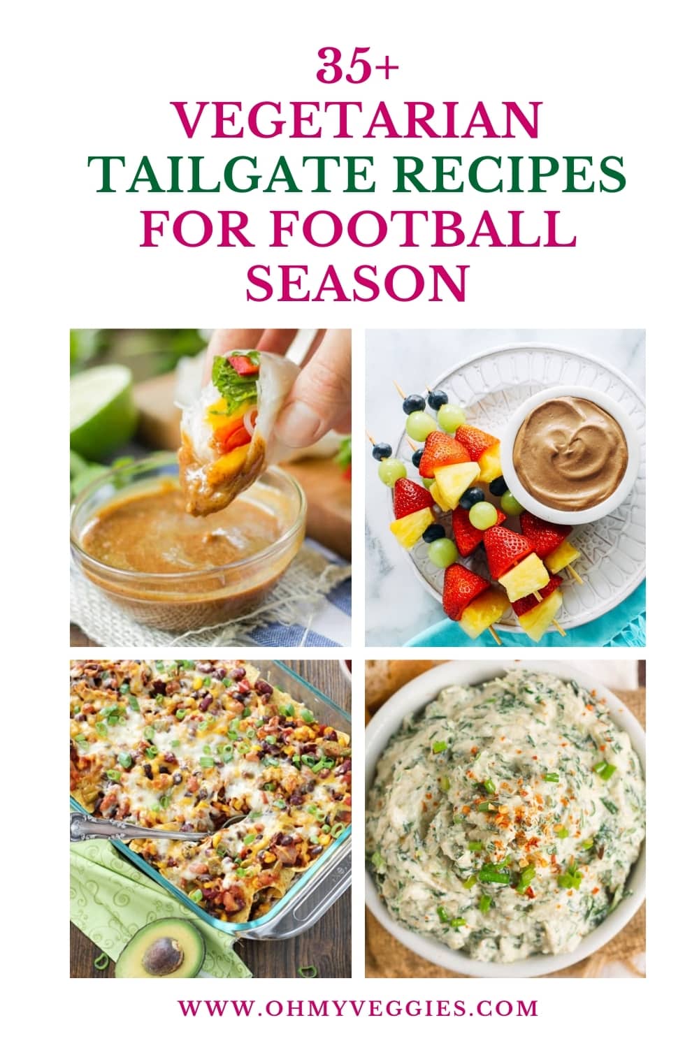35+ Vegetarian Tailgate Recipes For Football Season - Oh My Veggies