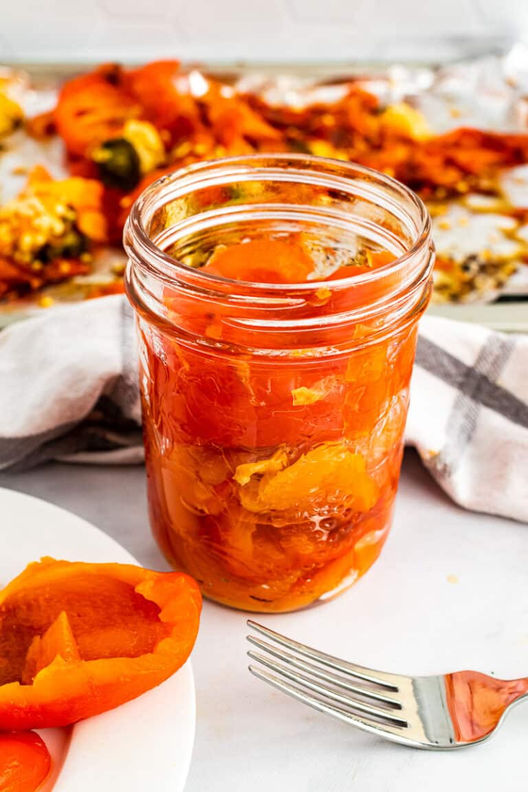 Oven Roasted Peppers - One Ingredient - Oh My Veggies