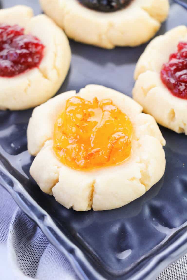 Shortbread Thumbprint Cookies - Easy Christmas Cookies- Oh My Veggies