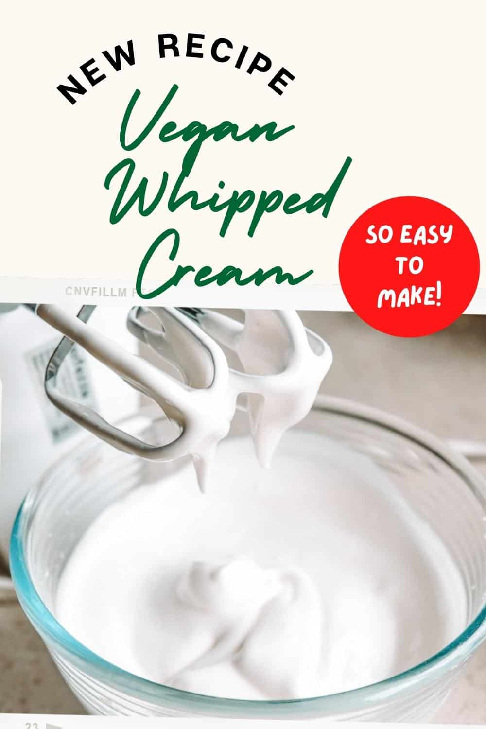 Vegan Whipped Cream - Oh My Veggies