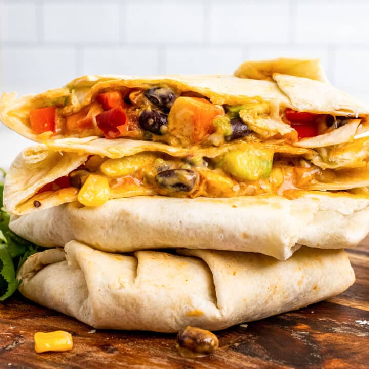 Vegetarian Black Bean Crunchwrap Supreme - Oh My Veggies