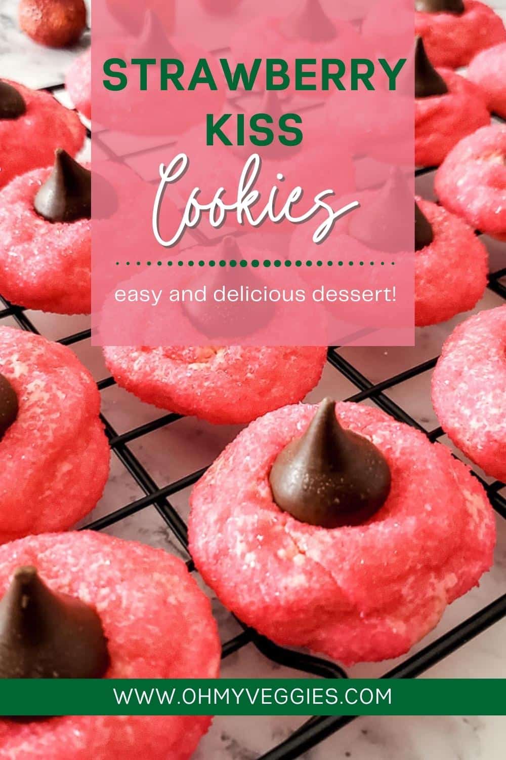 Strawberry Kiss Cookies - Oh My Veggies!
