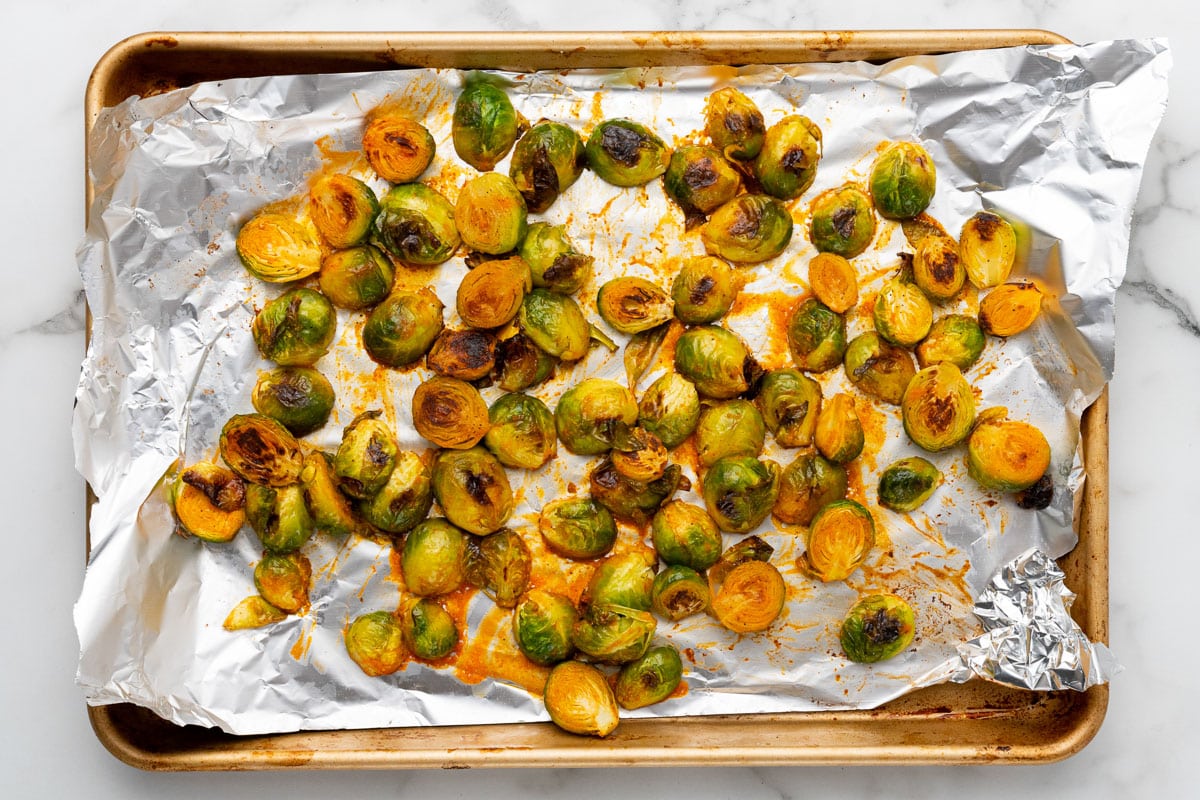 Buffalo Brussels Sprouts - Oh My Veggies
