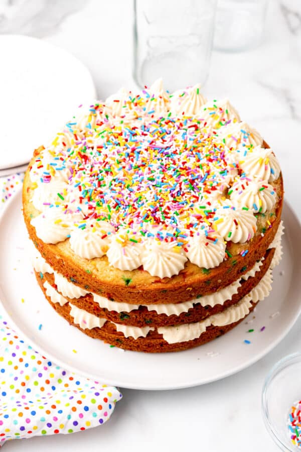 Vegan Funfetti Cake - Oh My Veggies