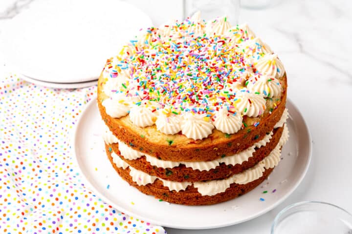 Vegan Funfetti Cake - Oh My Veggies