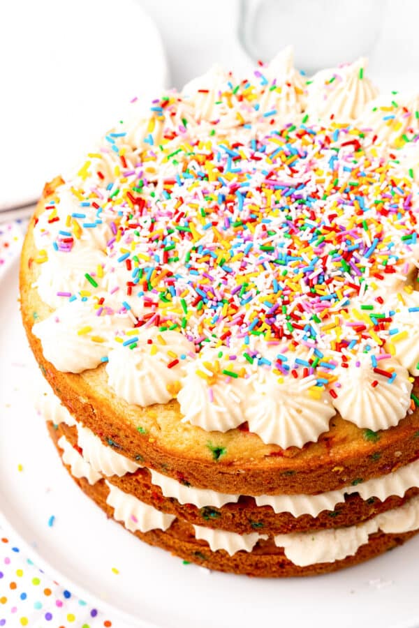 Vegan Funfetti Cake - Oh My Veggies