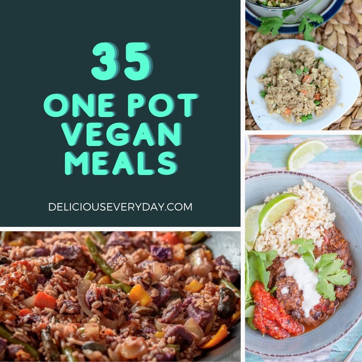 35 One Pot Vegan Meals - Quick, Tasty, Easy Cleanup.