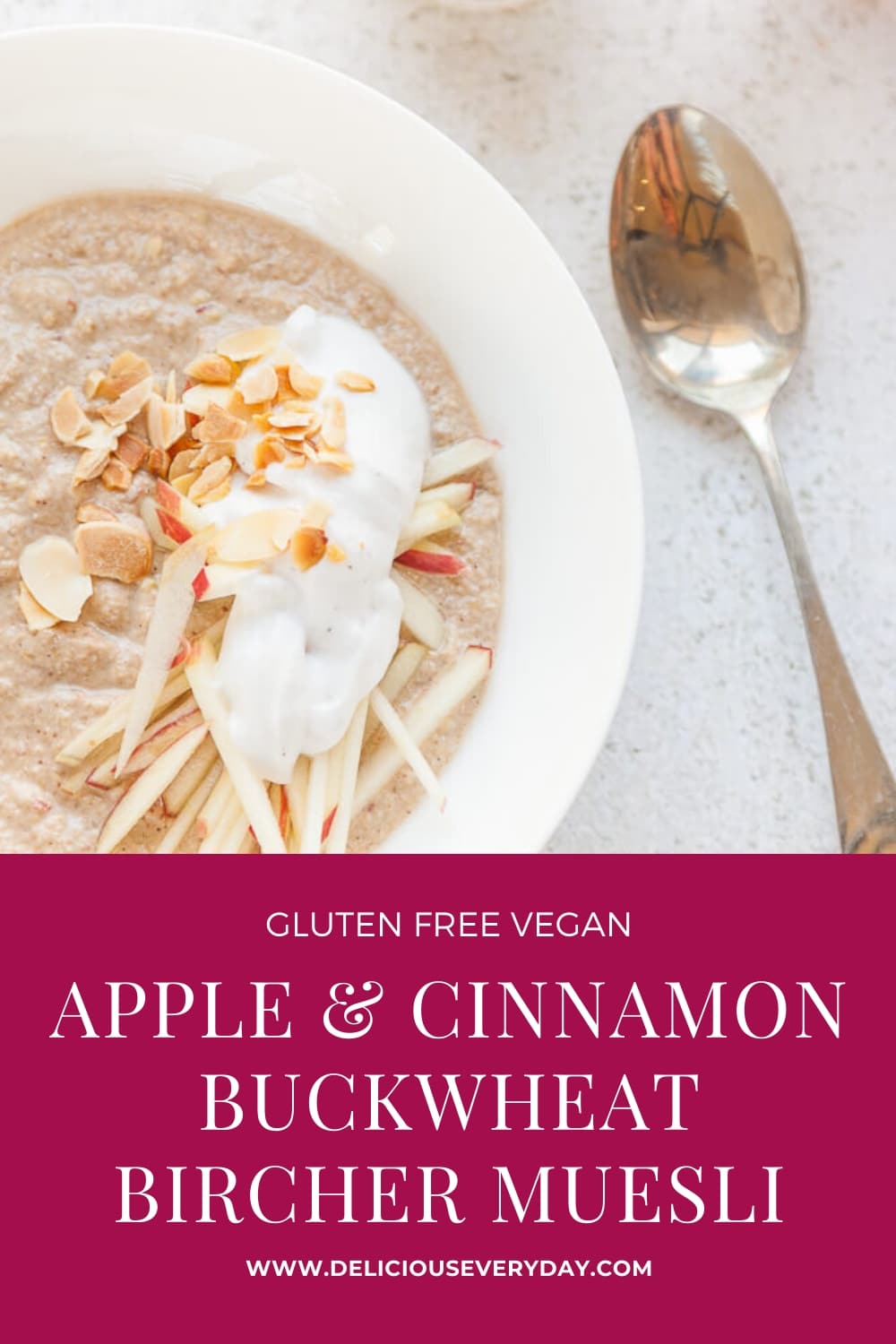 Apple & Cinnamon Buckwheat Bircher Muesli - Oh My Veggies