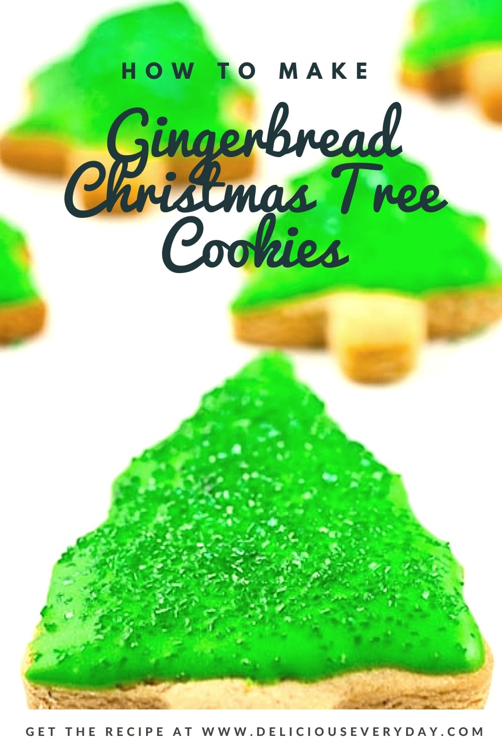 Gingerbread Christmas Tree Cookies - Oh My Veggies