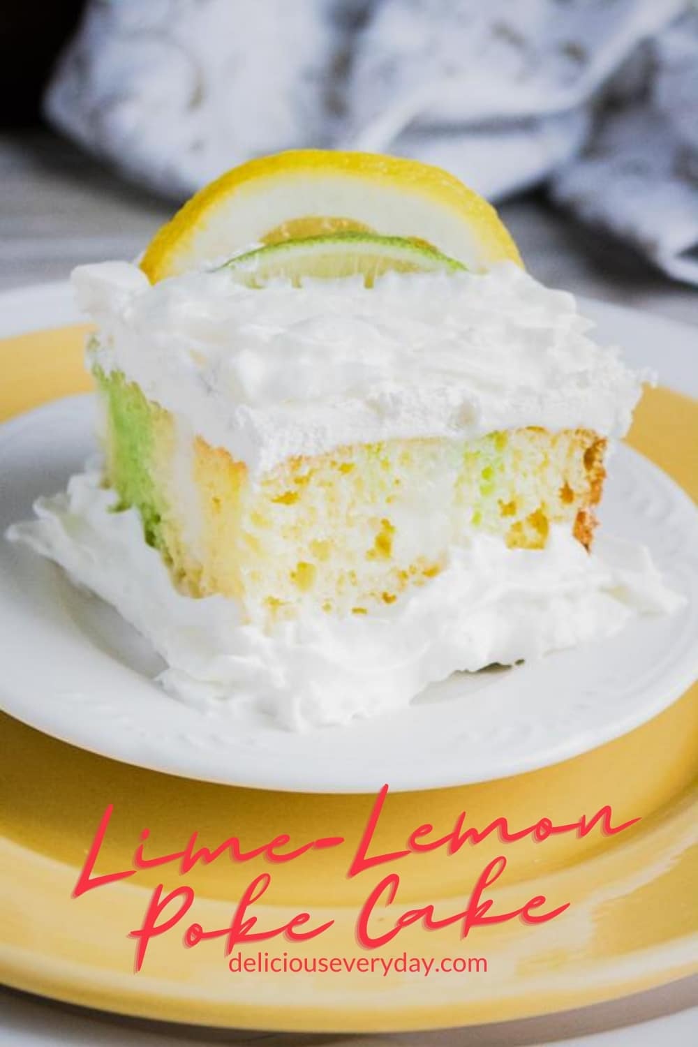 Lime-Lemon Poke Cake - Oh My Veggies