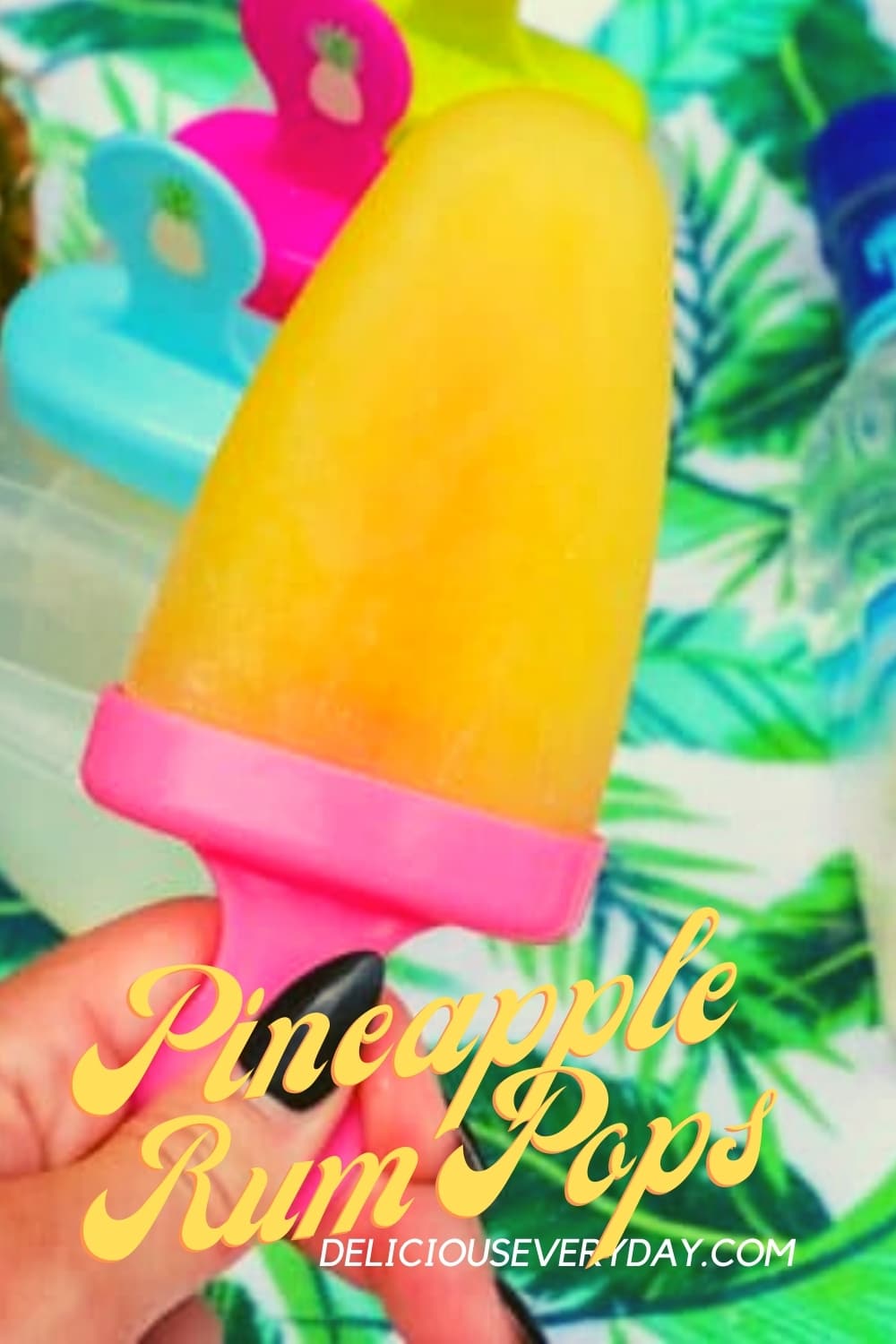 Pineapple Rum Popsicles - Oh My Veggies