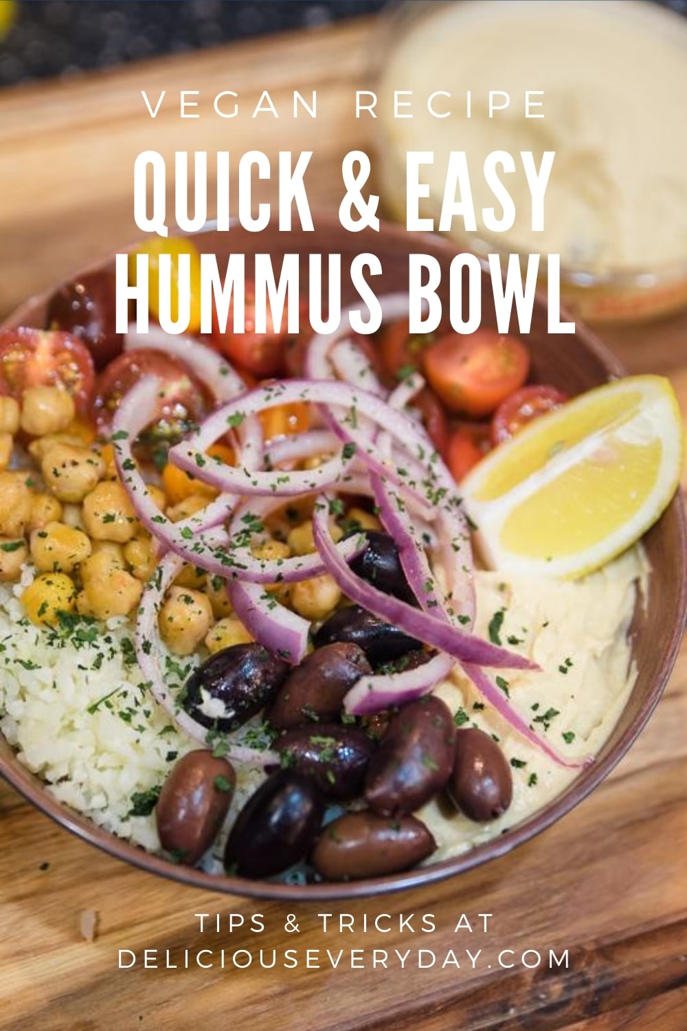 Quick & Easy Hummus Bowl - Oh My Veggies