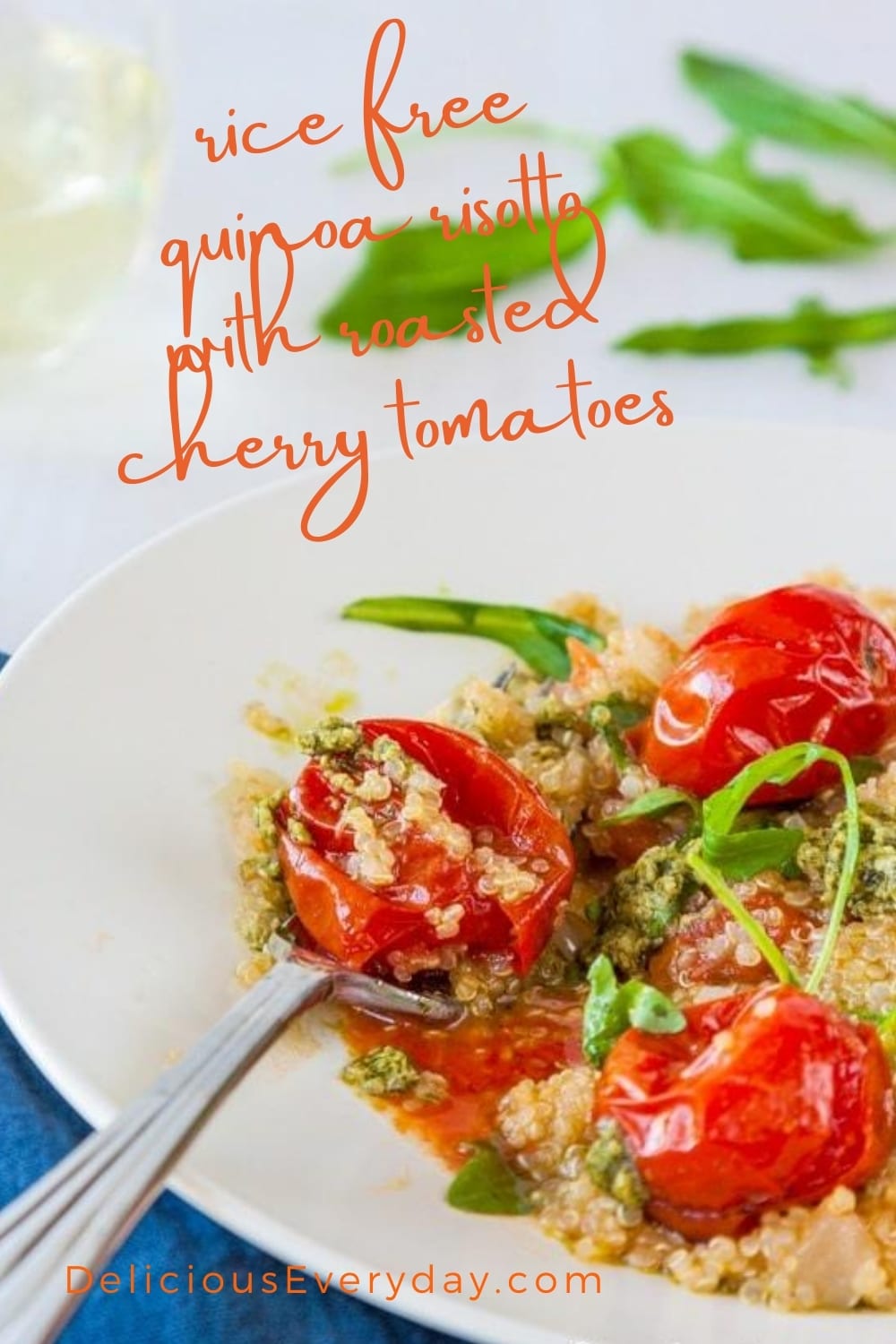 Quinoa risotto (quinotto) with roasted cherry tomatoes - Oh My Veggies