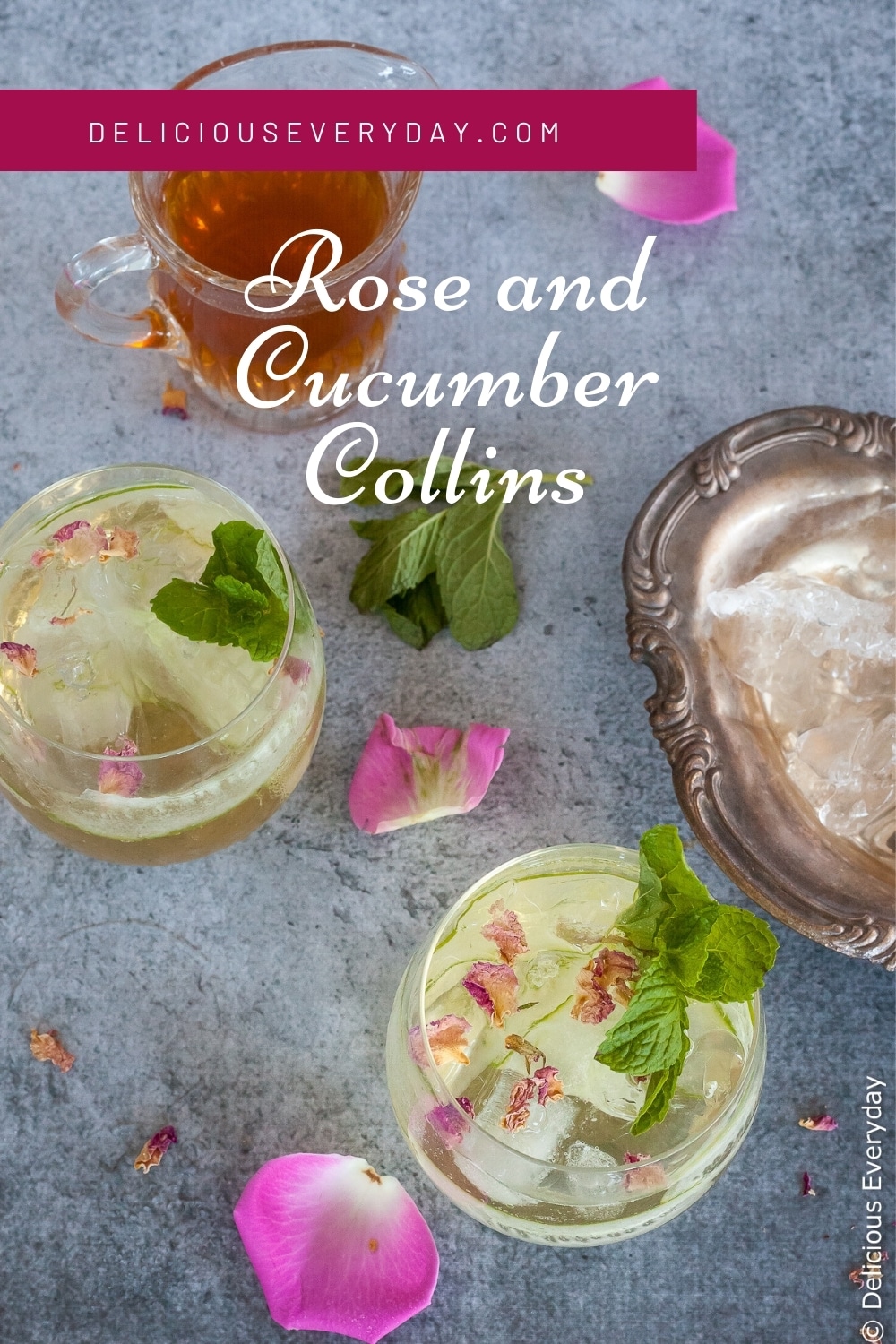 Rose and Cucumber Collins - Oh My Veggies