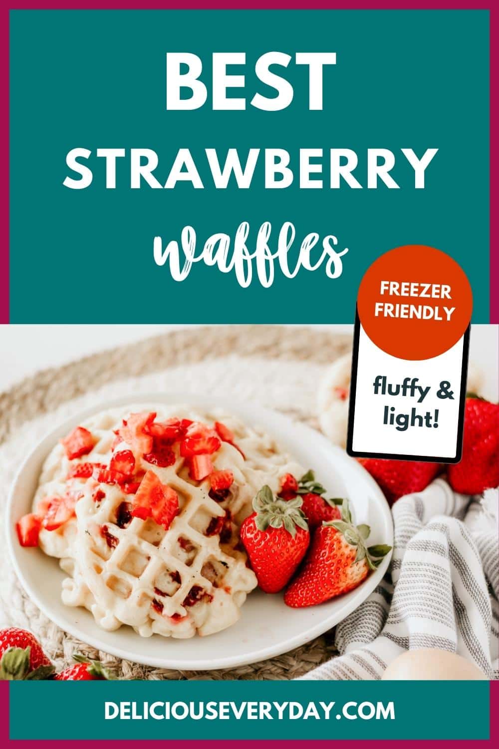 Strawberry Waffles - Oh My Veggies