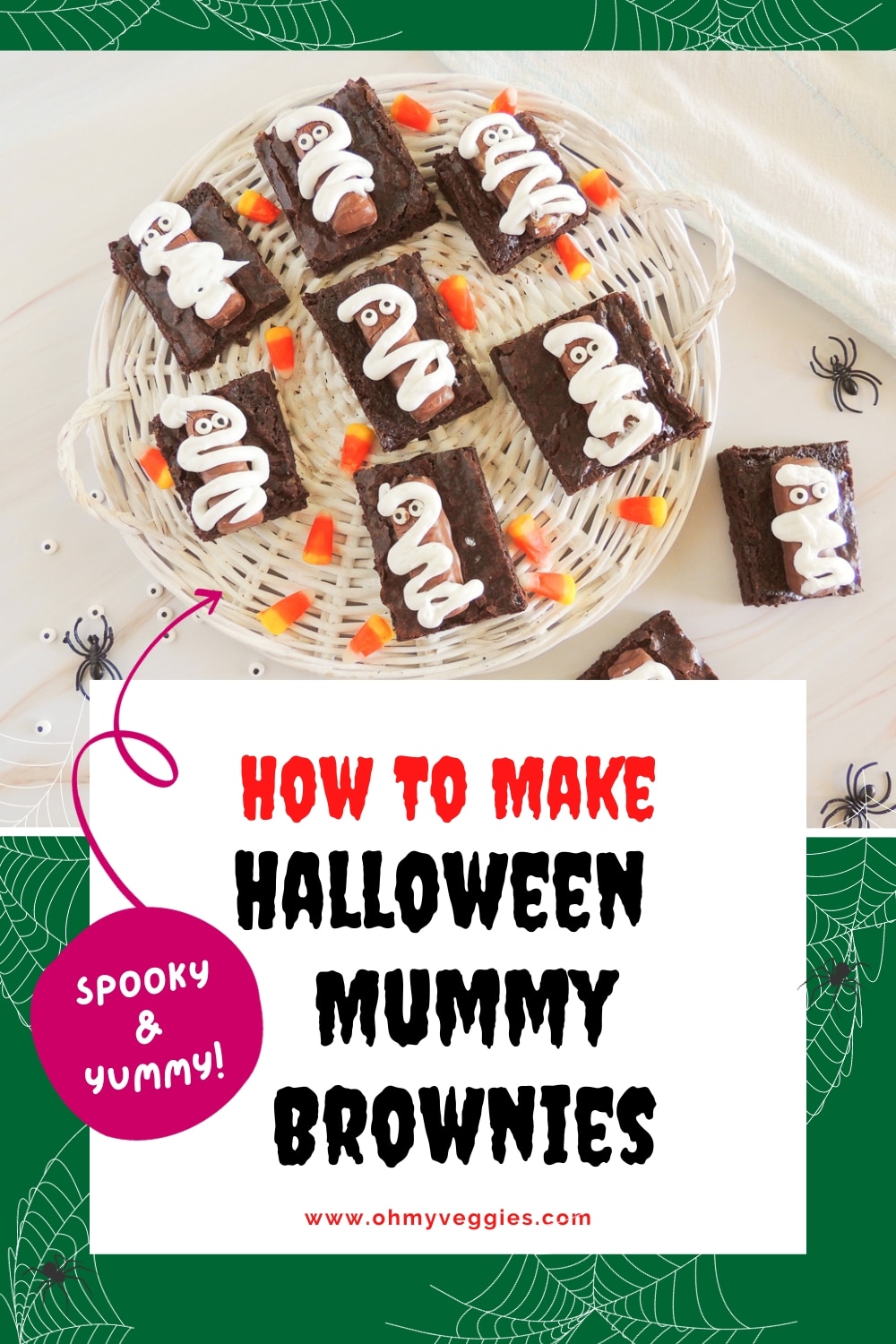 Halloween Mummy Brownies – Oh My Veggies – saharagusto.com