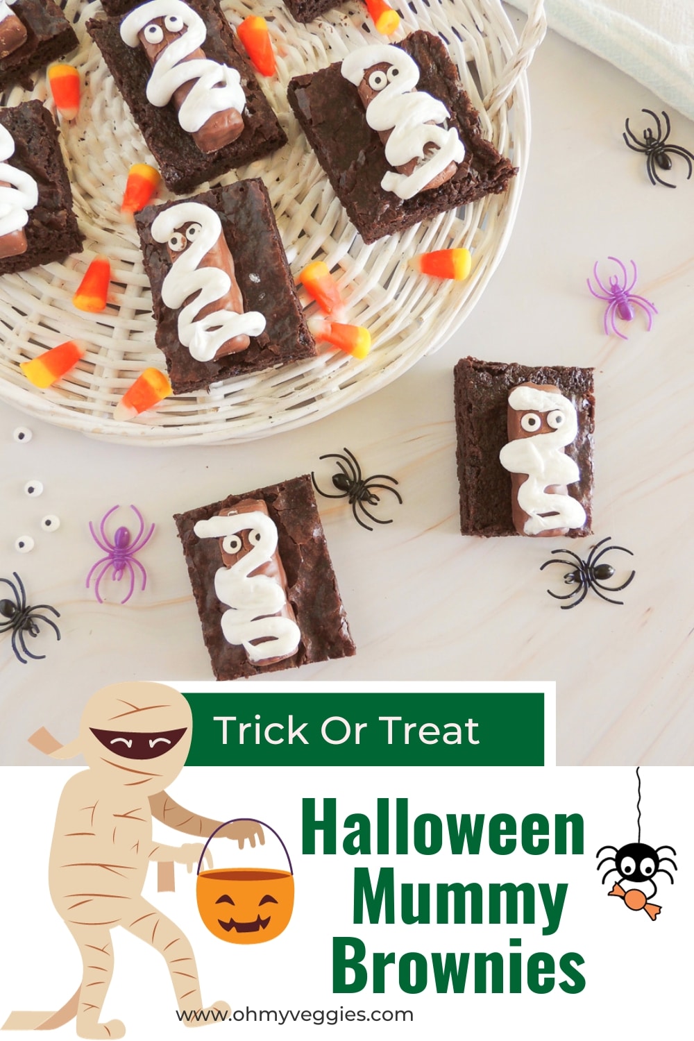 Halloween Mummy Brownies – Oh My Veggies – saharagusto.com