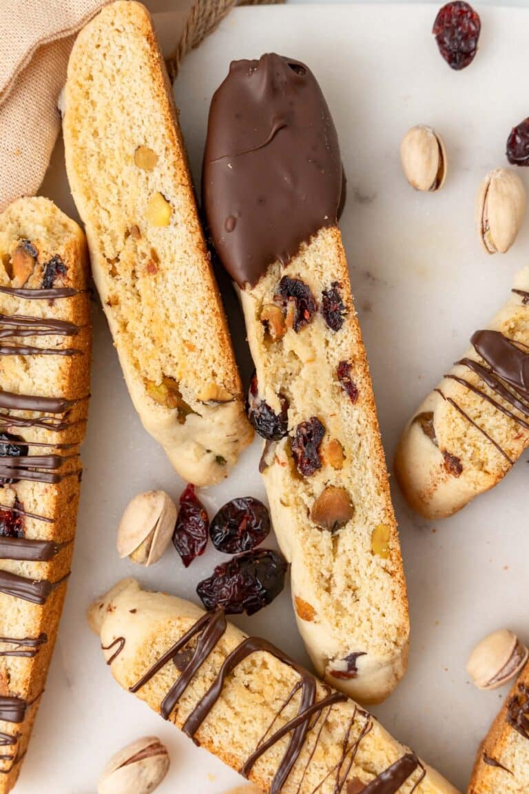 Cranberry Pistachio Biscotti - Oh My Veggies