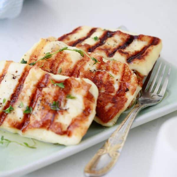 Grilled Halloumi Cheese - Oh My Veggies