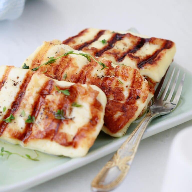 Grilled Halloumi Cheese - Oh My Veggies
