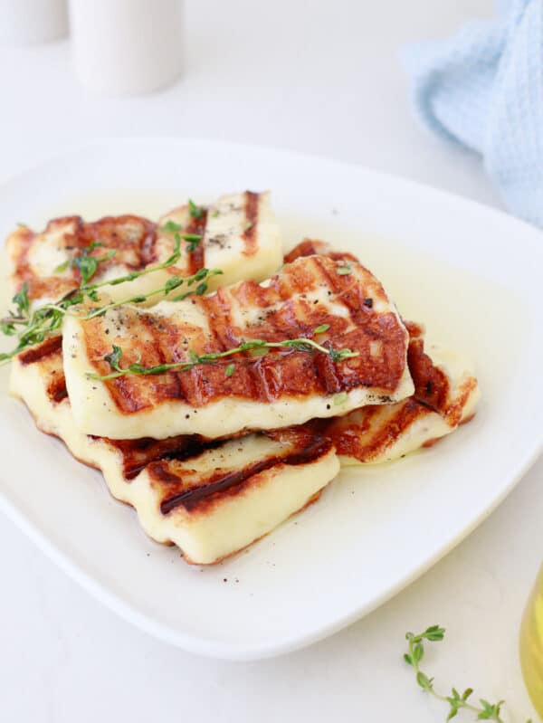Grilled Halloumi Cheese - Oh My Veggies