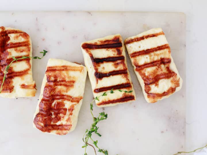 Grilled Halloumi Cheese - Oh My Veggies